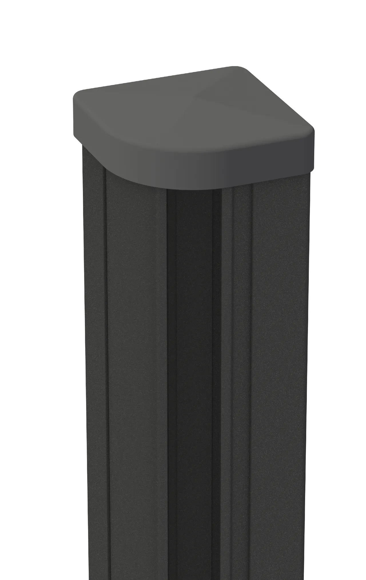 GroJa WPC/BPC Sichtschutzzaun Stecksystem Alu-Eckpfosten Variabel ...