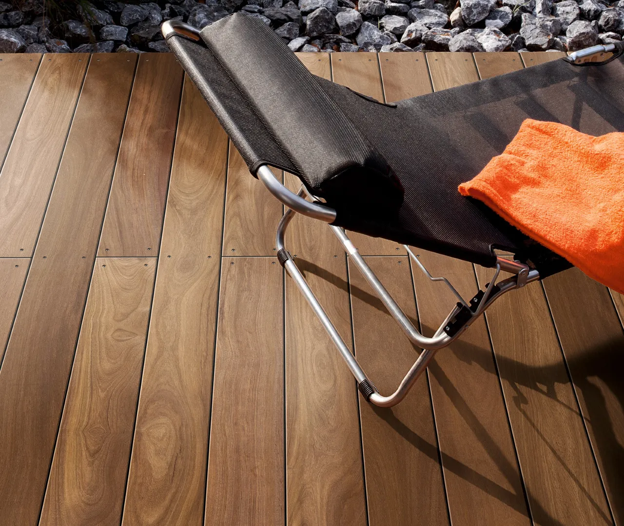 HORI Terrassendielen Stauseeholz Basralocus Nut und Feder glatt / glatt ...